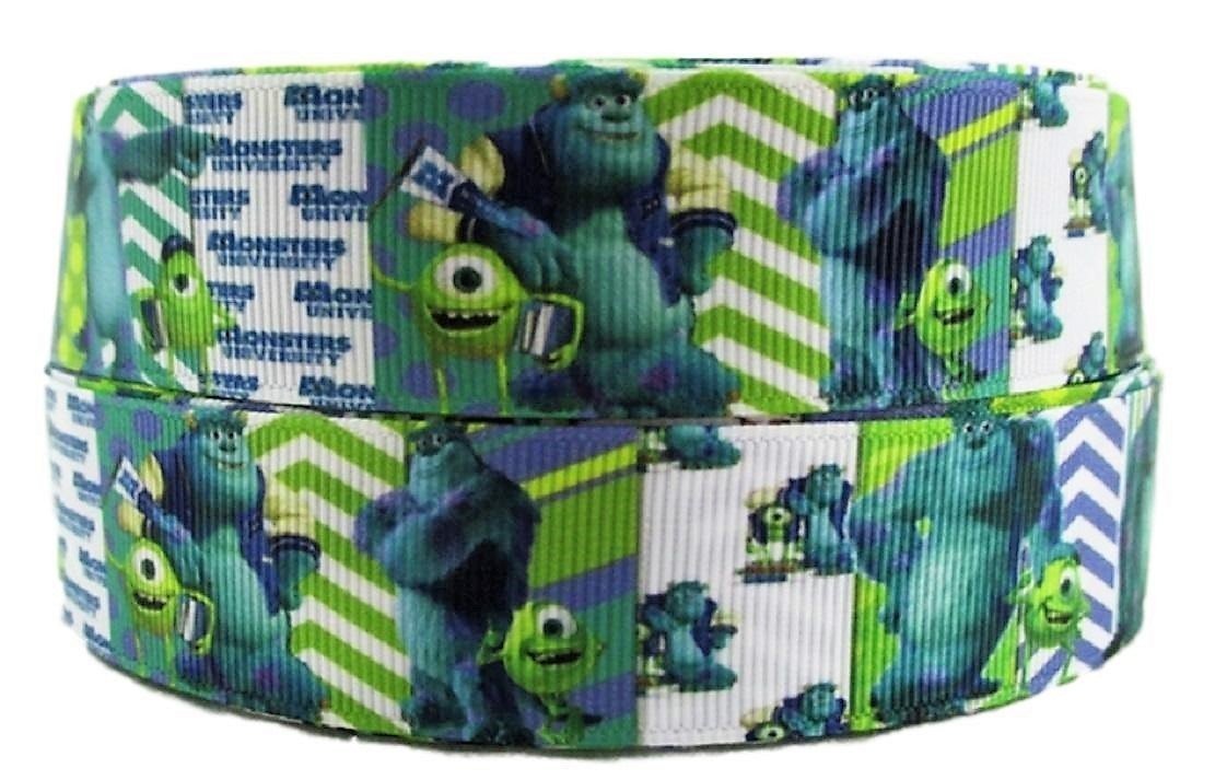 Amazon.com: Disney's Monsters Inc Mike and Sully 1" Wide Repeat Ribbon ...