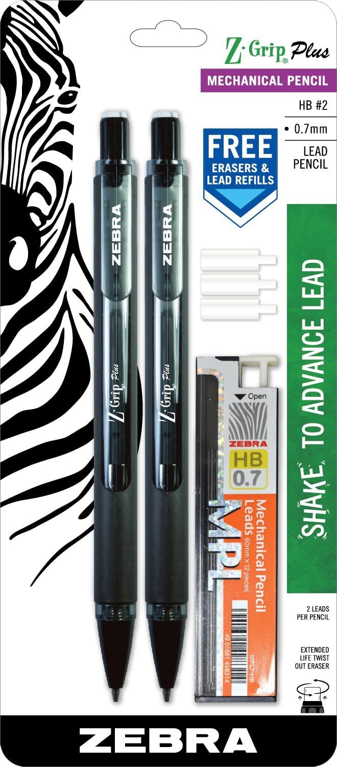 Amazon.com : Zebra Pen Zebra Z-Grip Max Mechanical Pencil, 0.7mm Point ...