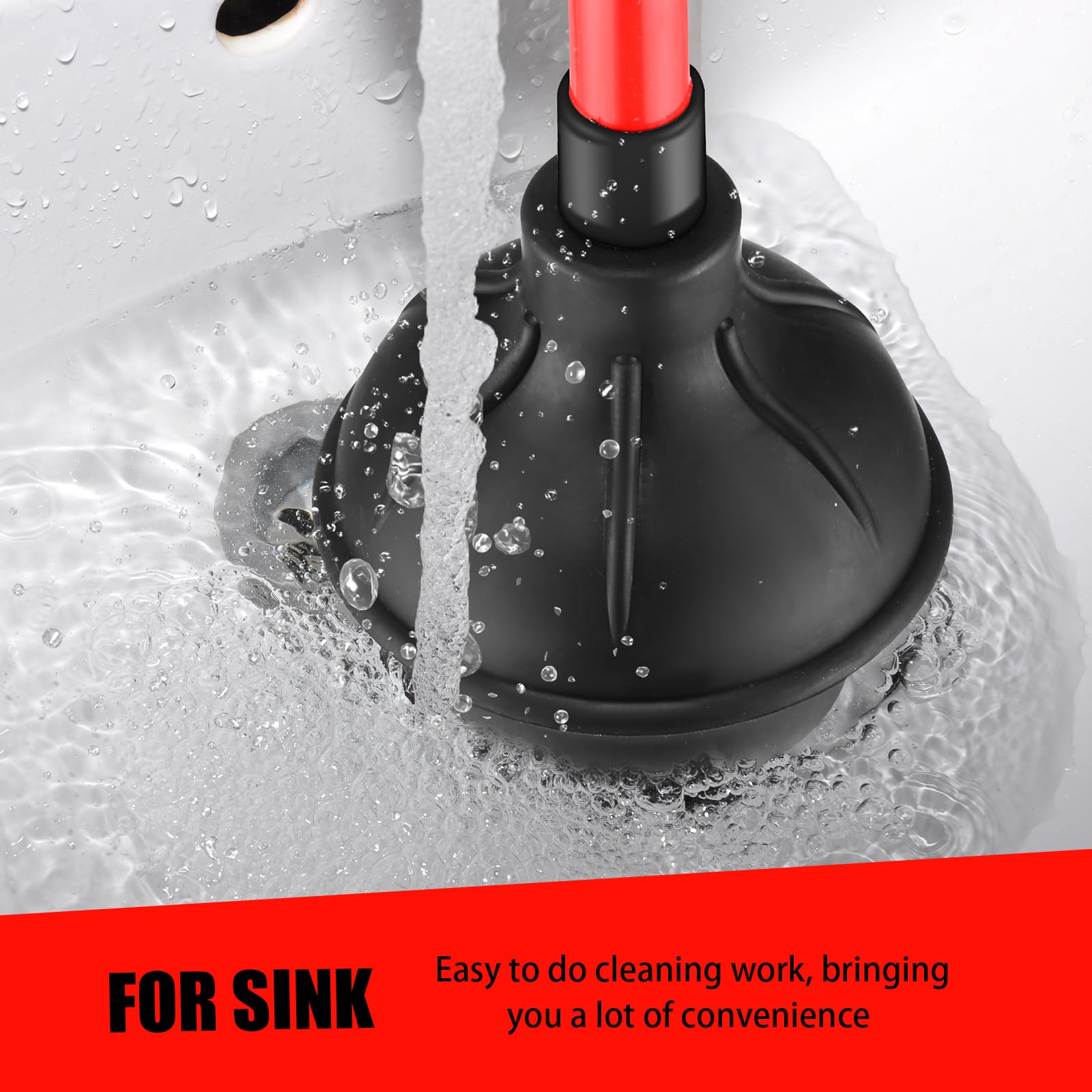 Snapklik.com : Domensi 6 Pcs Toilet Plunger Bulk Heavy Duty Rubber Plug ...