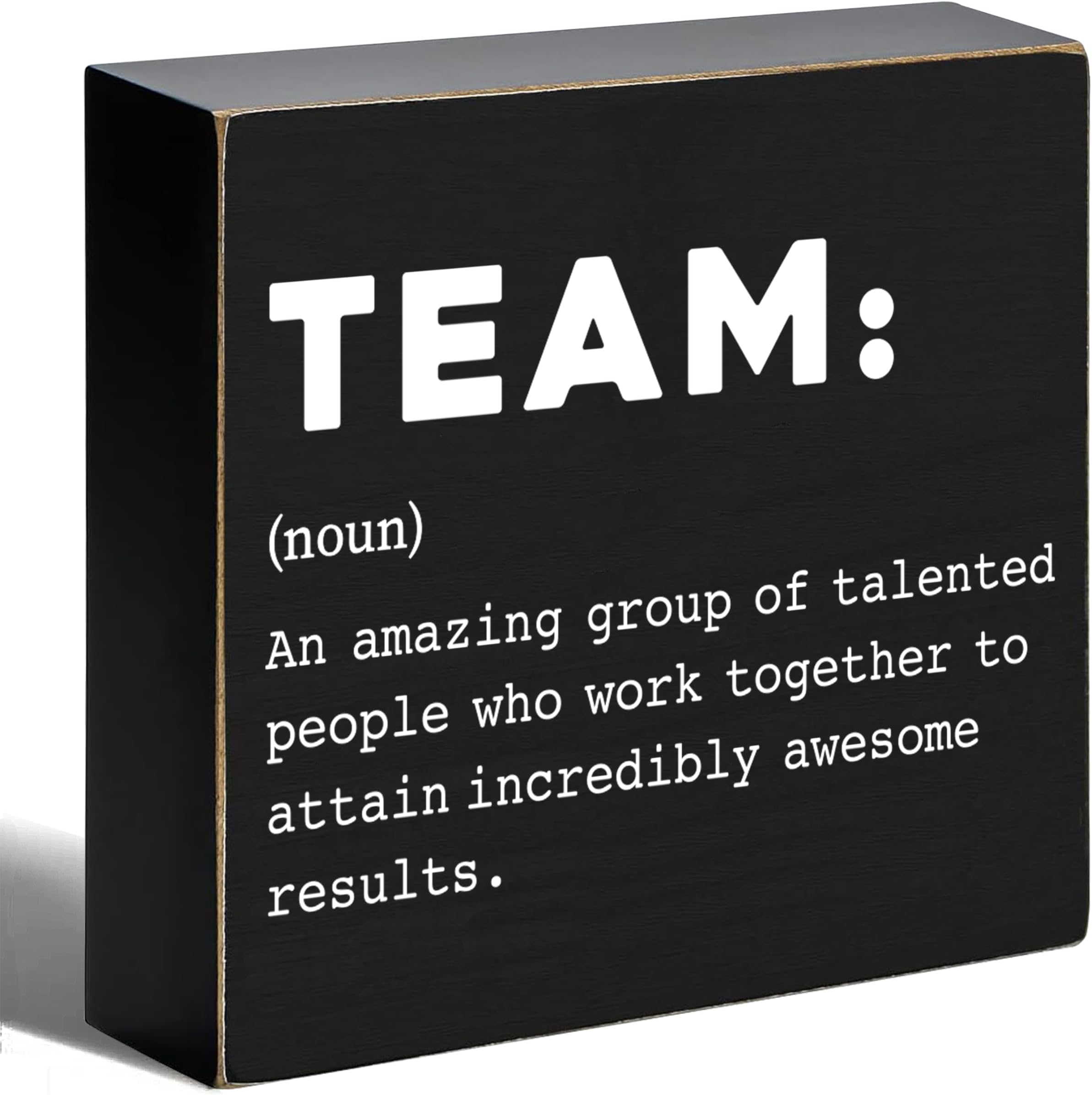 Amazon.com: Team Definition Wood Box Sign Decor Rustic Team Quote ...