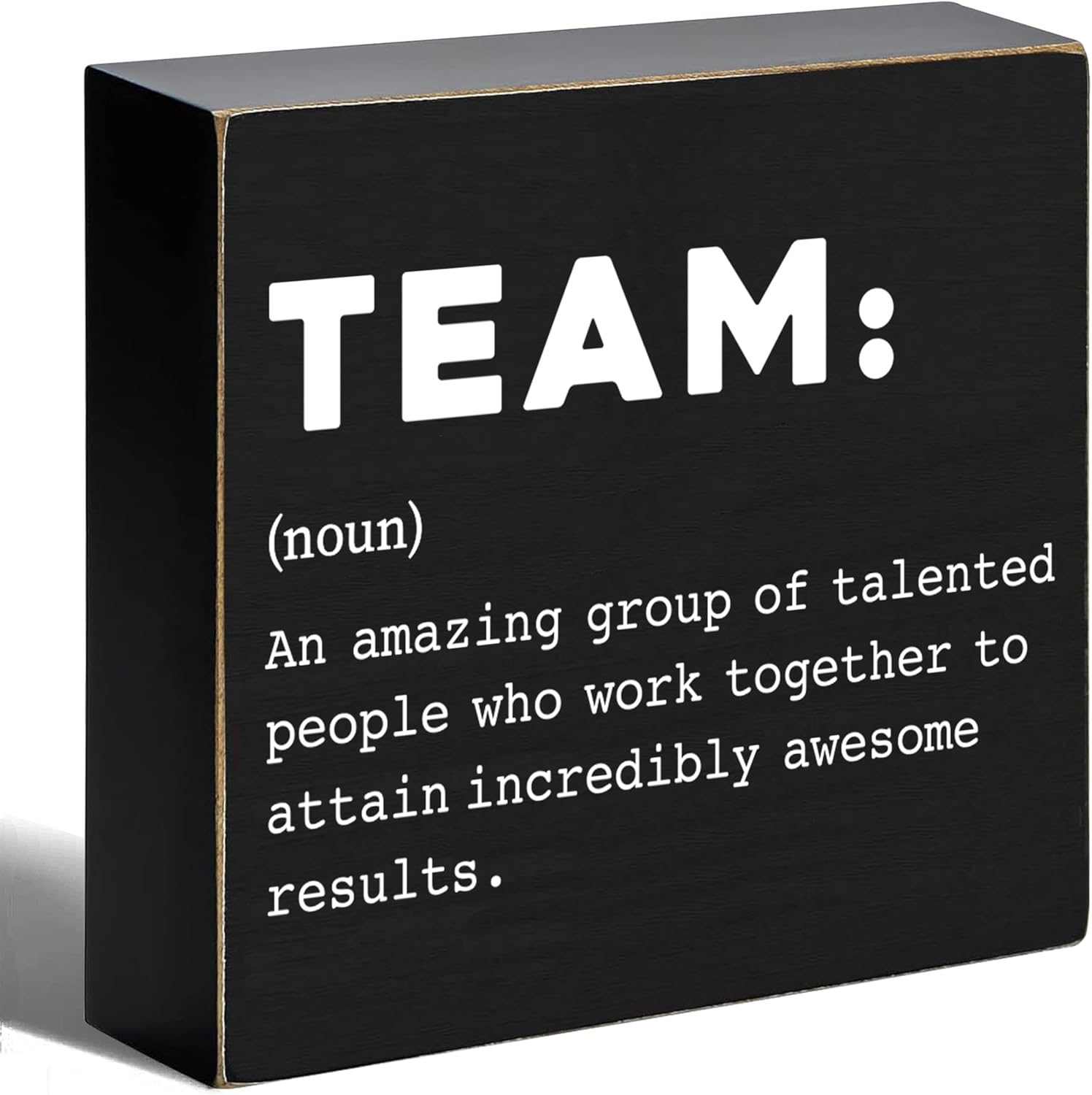 Amazon.com: Team Definition Black Wooden Box Sign Decoration Rustic ...