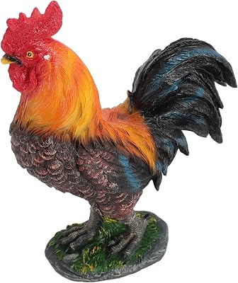 Amazon.com: Ebros Black Breasted Rooster Statue with Base 7" Tall Proud ...