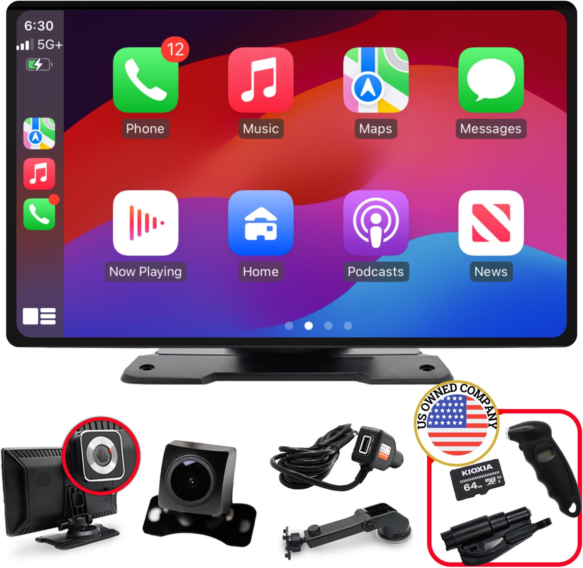 Amazon.com: [NEW 2024] Portable Wireless Apple Carplay & Android Auto ...