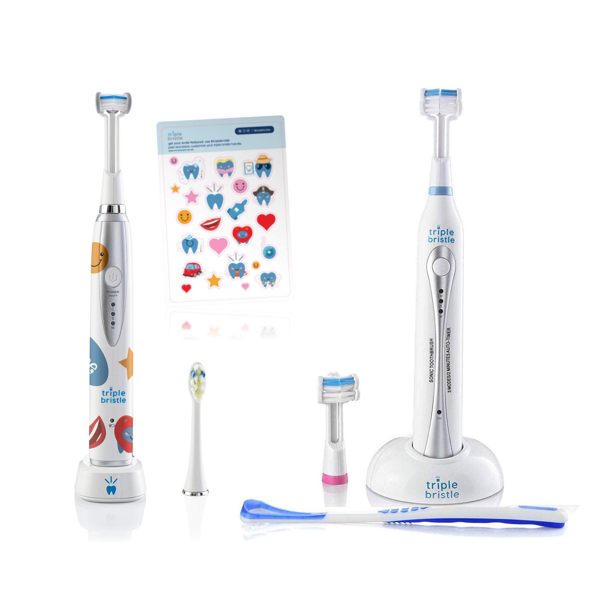 Buy Triple Bristle Original Sonic Toothbrush & Kids Sonic Toothbrush ...