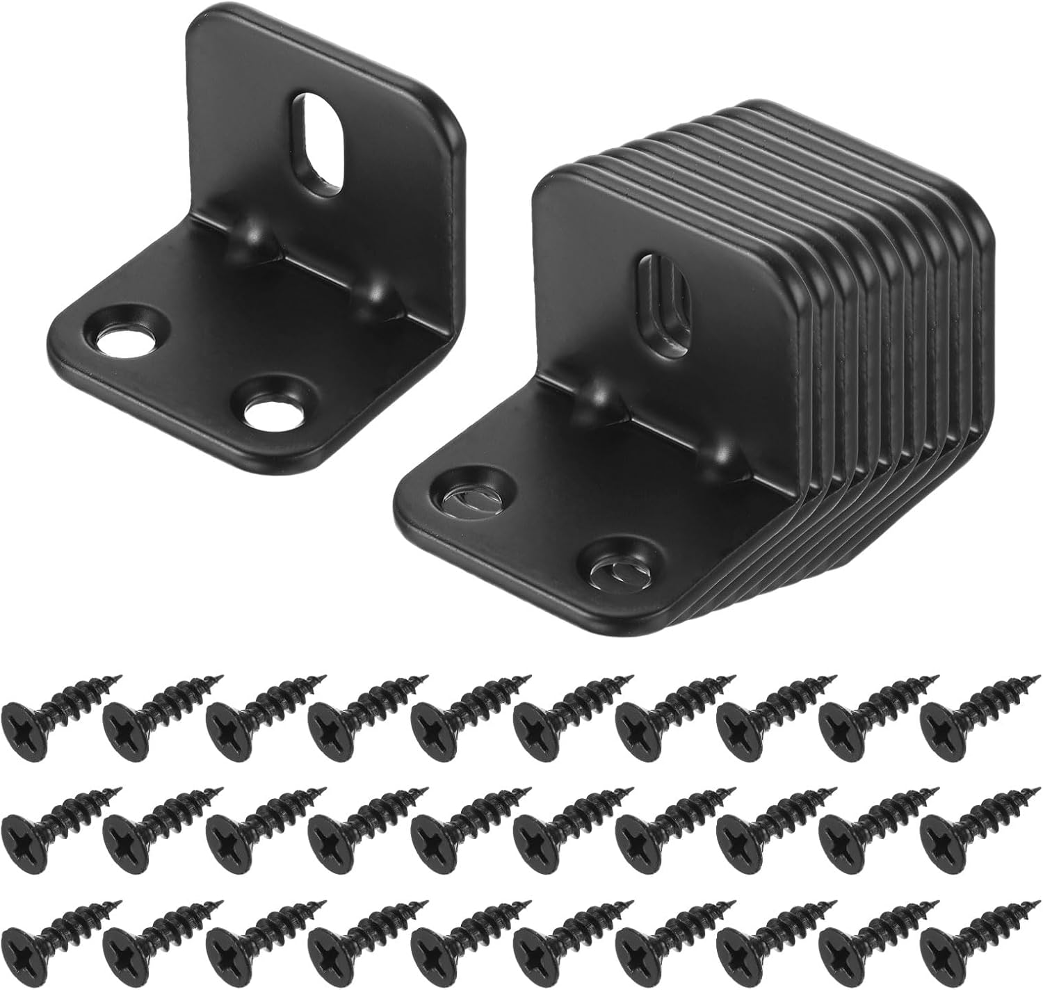 Amazon.com: uxcell 20 Pcs L Corner Bracket Corner Brace Metal Joint ...