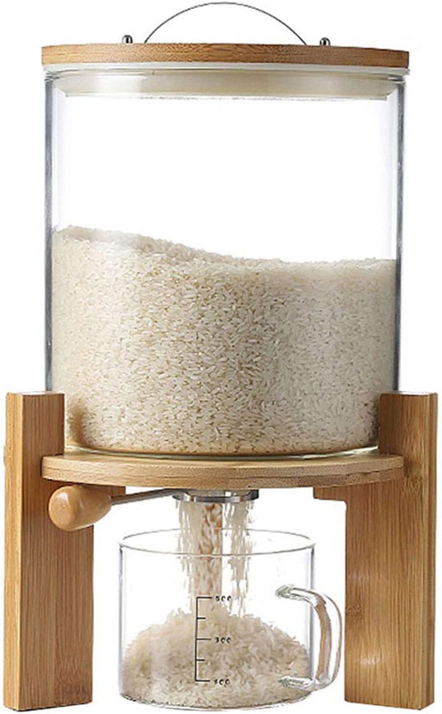 Flour and Cereal Container, 5L/8L, Rice Dispenser, Creative Glass Food ...