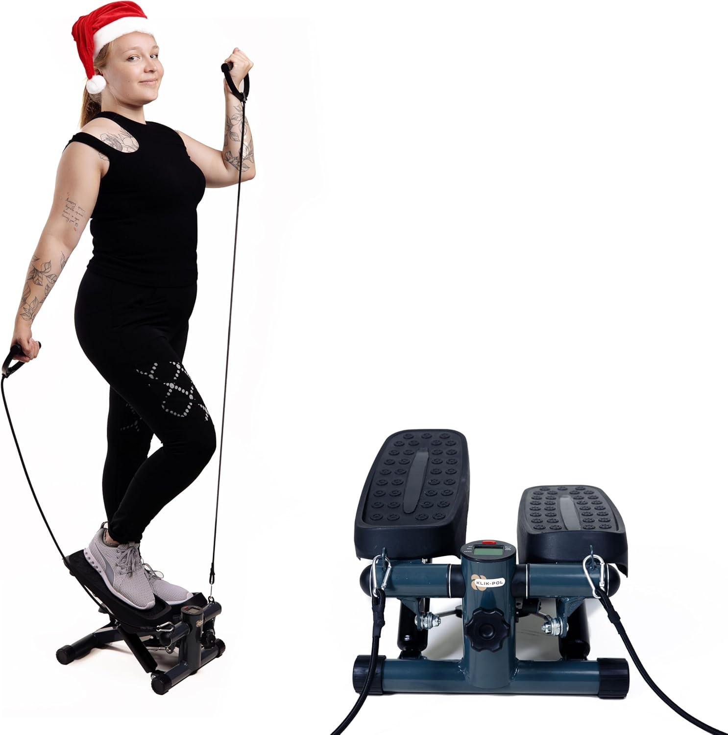 KLIK-POL Daily Step Mini Stair Stepper with 300LBS Loading, Resistance ...