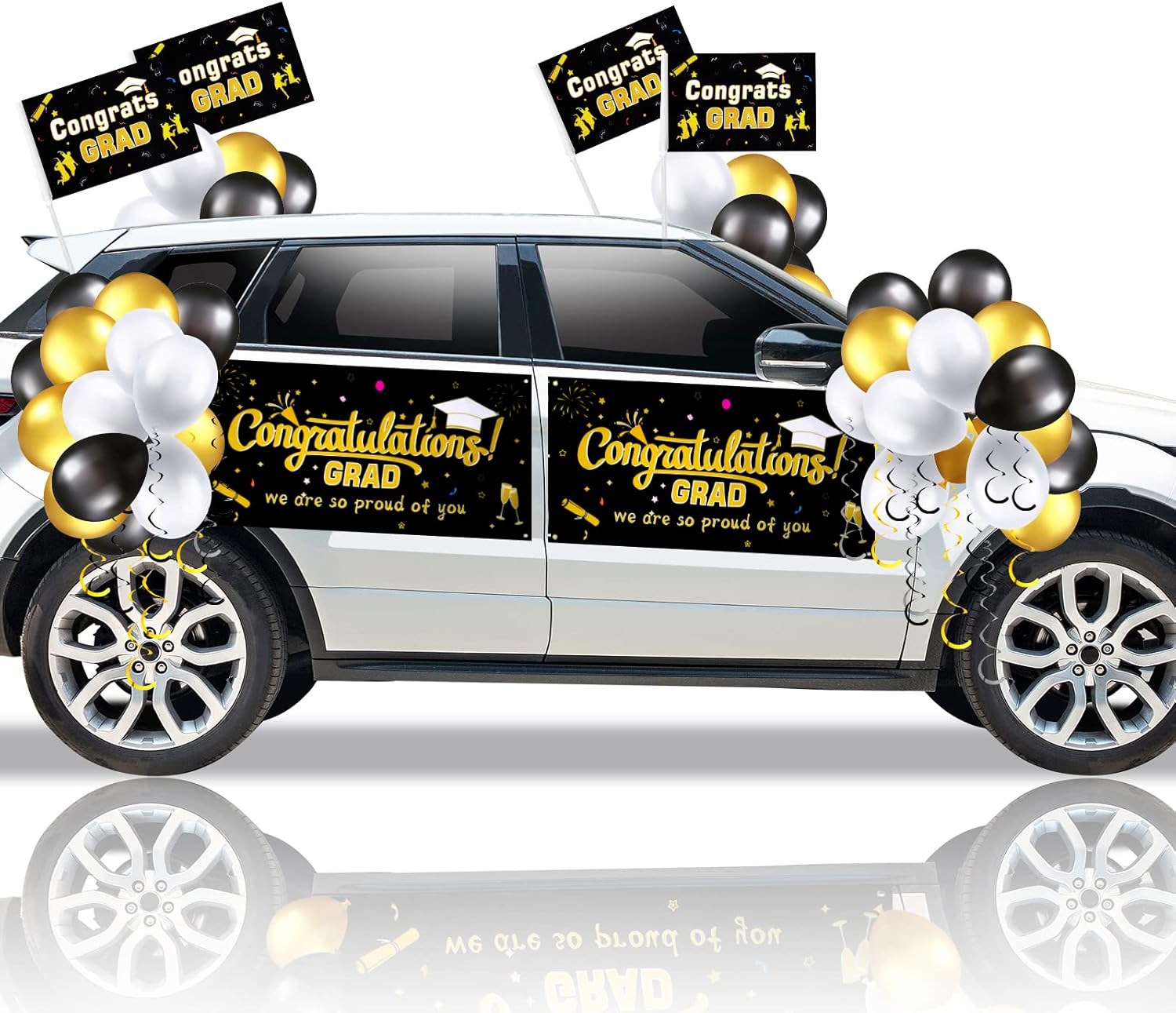 Amazon.com : 98 Pcs Graduation Party Car Decorations Kit Class of 2023 ...