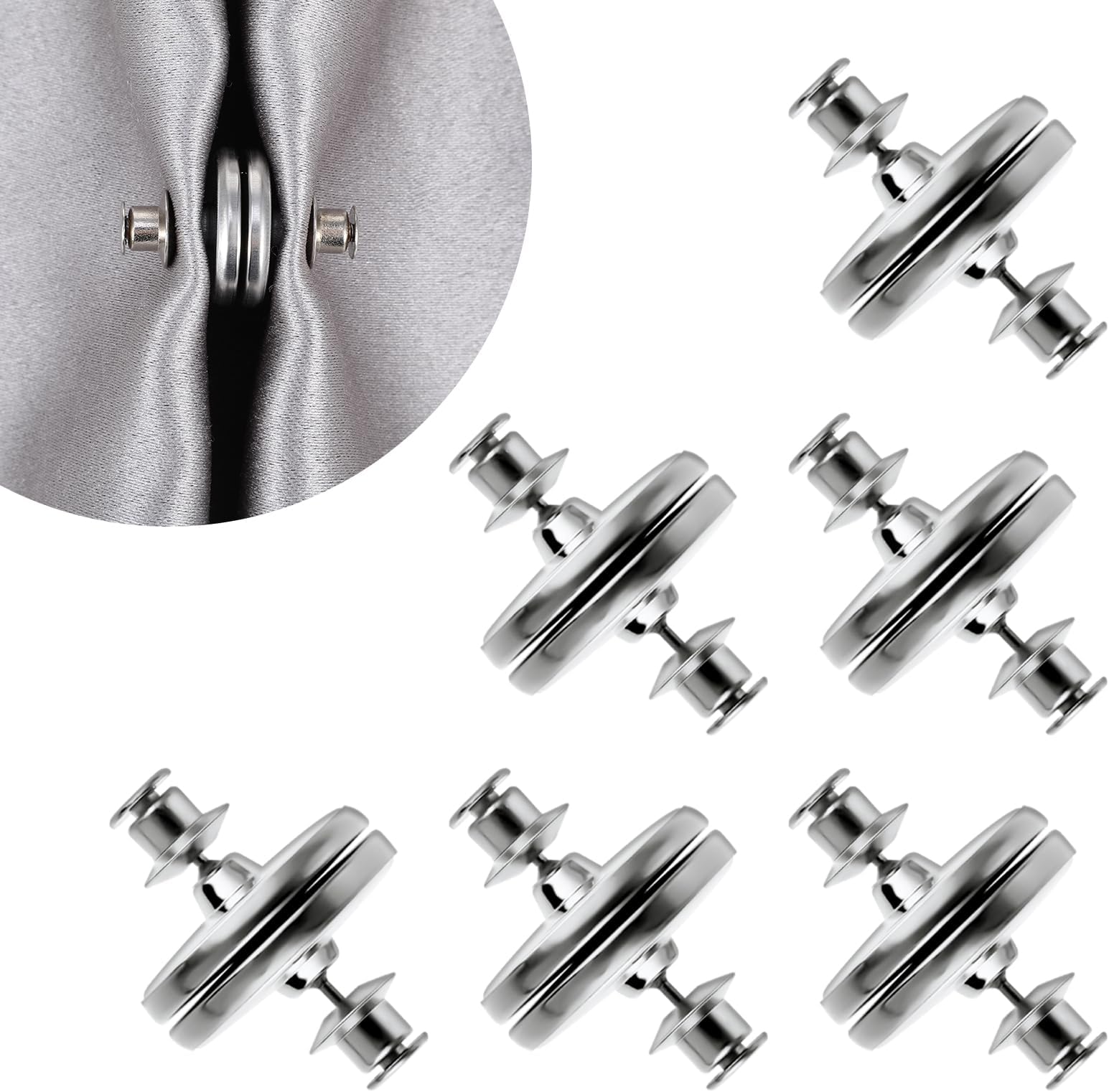 Amazon.com: TRBSXRT 12 Pairs Strong Magnetic Curtain Clips - Curtain ...