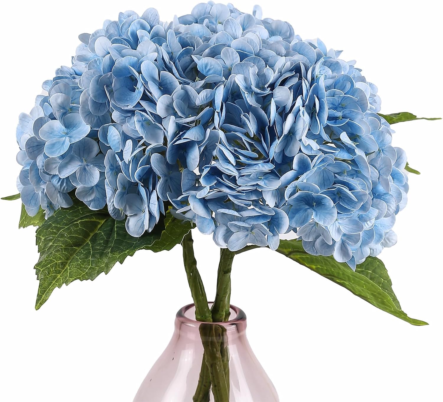 Amazon.com: Duovlo 21" Artificial Hydrangea Flowers with Stems ...