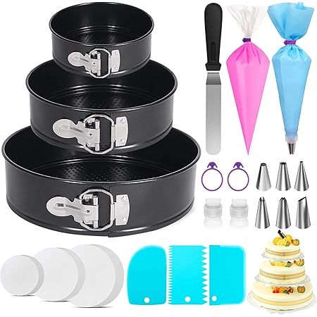 Amazon.com: Hikolvol 103Pcs Springform Pans Set, Nonstick Leakproof ...