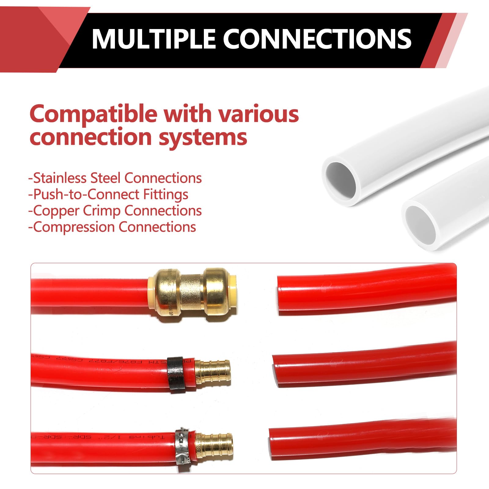 Snapklik.com : EFIELD 1/2 Inch 100 Ft Pex-b Pipe/Tubing,White For ...