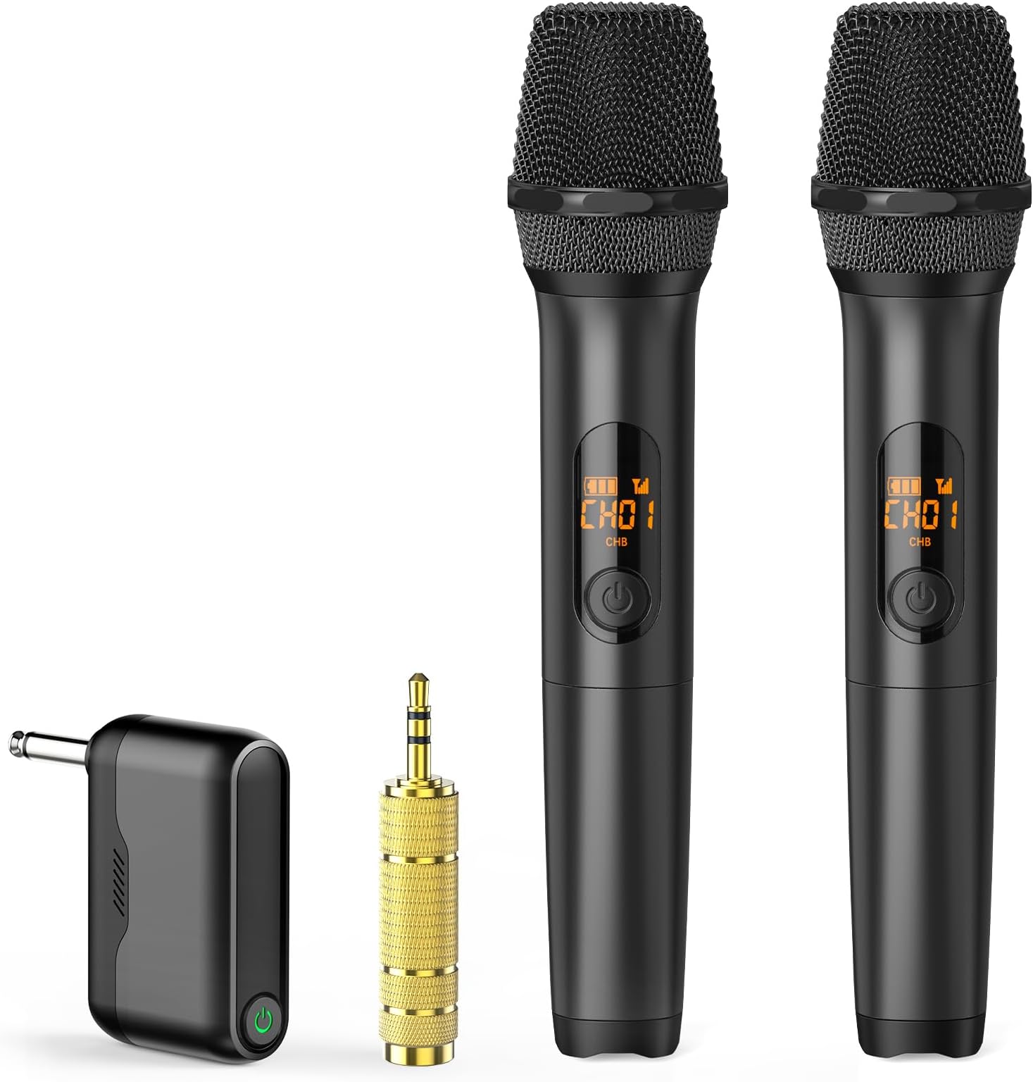 Amazon.com: Wireless Microphones, Professional UHF Metal Dual Handheld ...
