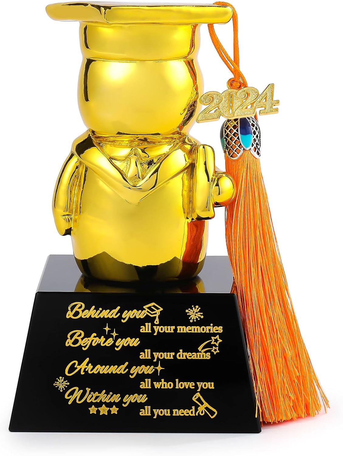 Amazon.com : Graduation Gifts 2024 Crystal Graduation Golden Statue ...