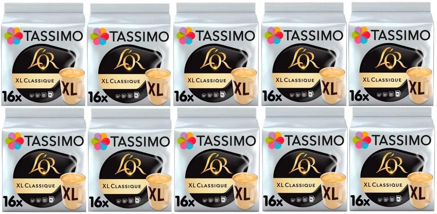 Tassimo L'OR XL Classique Coffee Pods - 10 Packs (160 Drinks) : Amazon ...