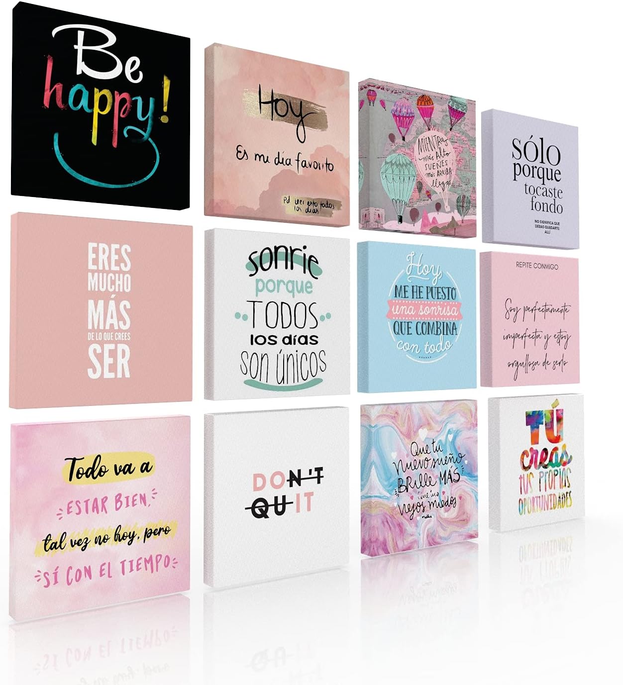 Paquete de 20 carteles motivacionales en diseño de pizarrón, inspirador ...