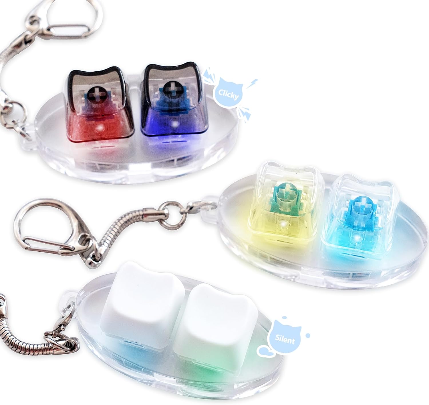 Amazon.com: Zioyihan 3Pcs Keyboard Fidget Toy for Adults, Silent & Loud ...
