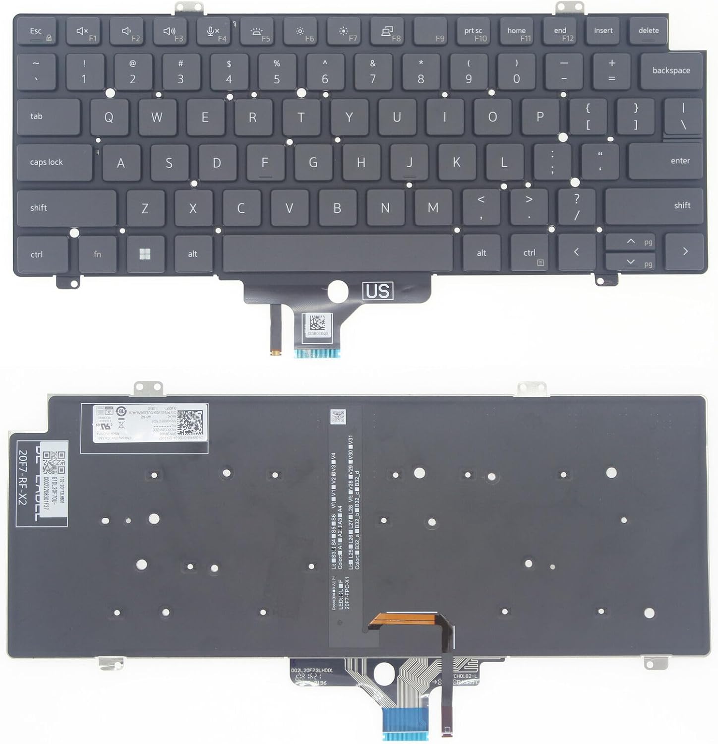 Amazon.com: Black US Backlit Keyboard for Dell Latitude 5420 5421 7420 ...