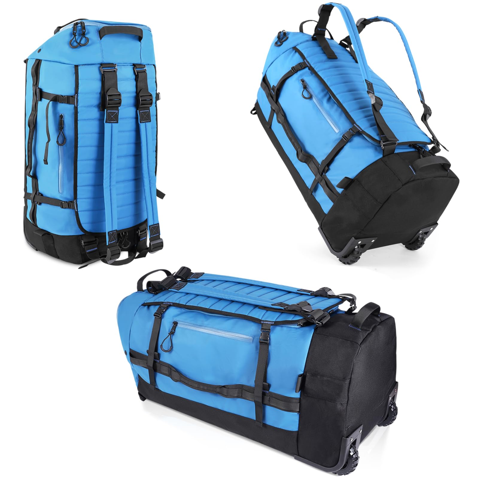 Amazon.com | CONTAIL 86L Foldable Wheeled Duffel Backpack with Padded ...