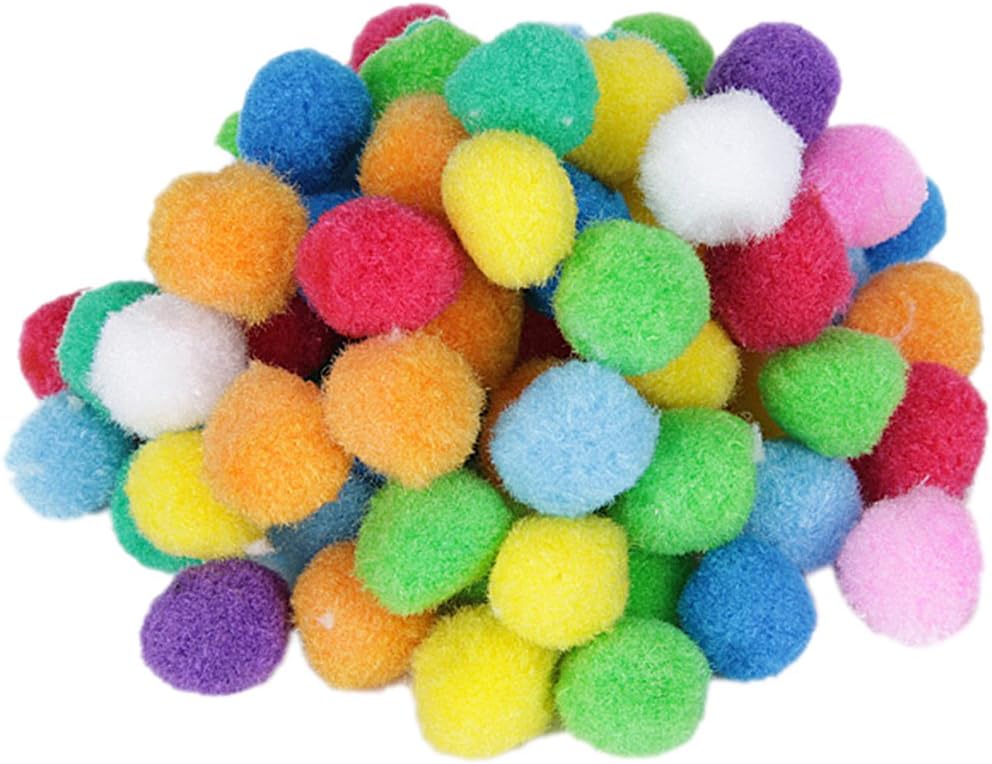 80pcs Boules de Pompon Multicolores Rondes : Amazon.fr: Cuisine et Maison