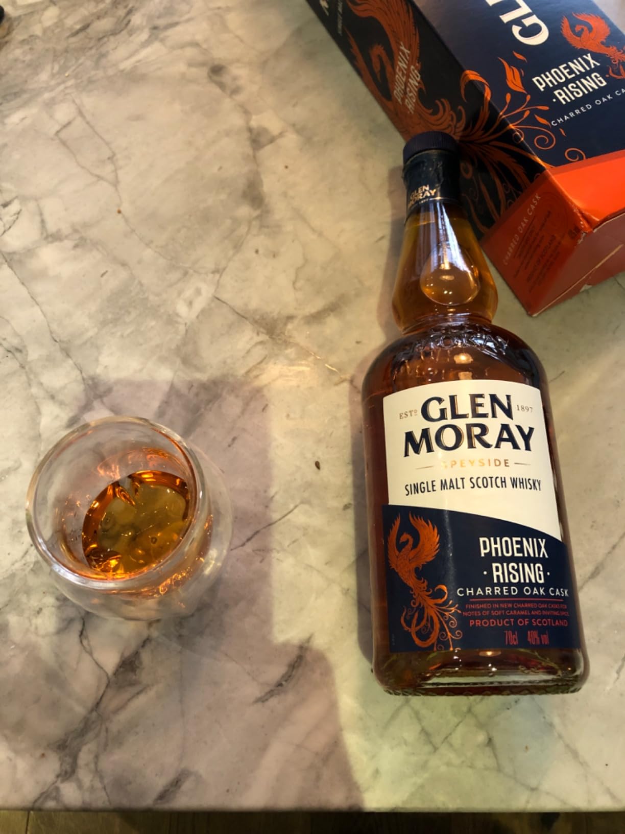 Glen Moray Phoenix Rising Single Malt Whisky - 40% ABV, 70cl - Single ...
