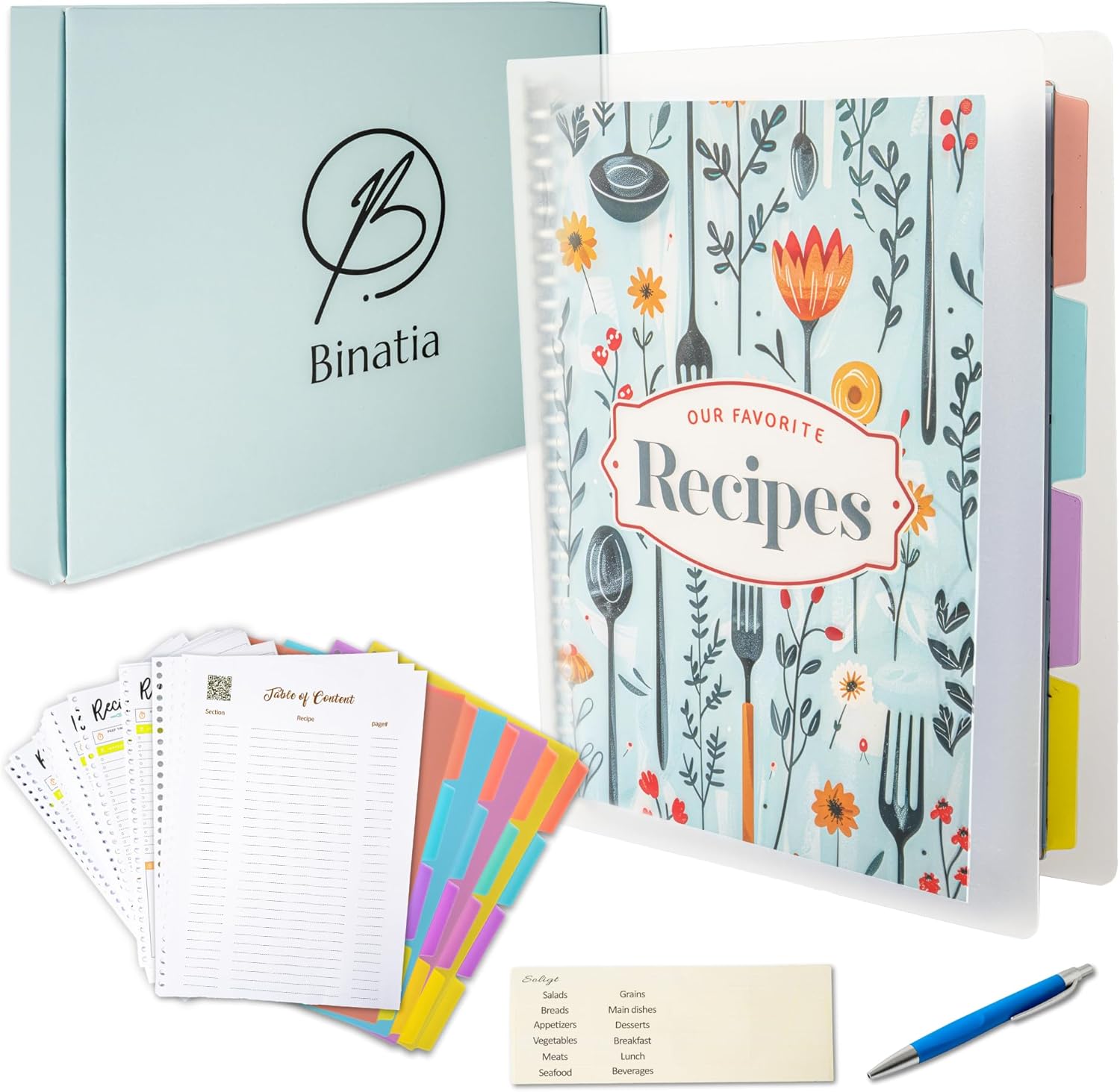 Amazon.com: Recipe Book with PP Cover – 120 Sheets (240 Pages) Blank ...