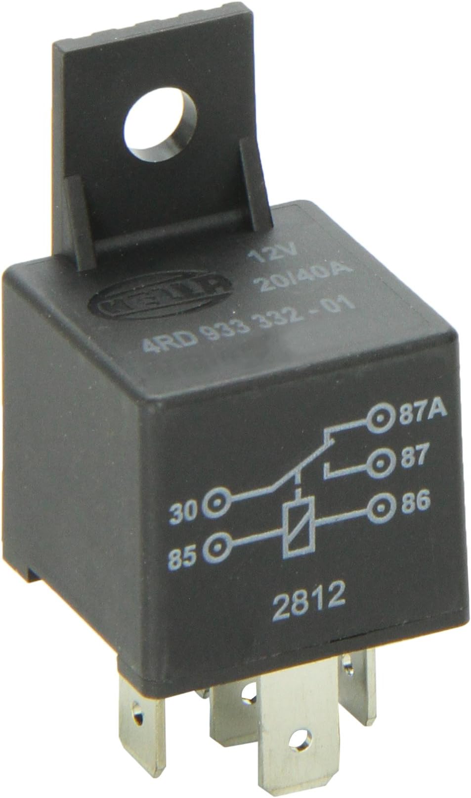 HELLA 933332011 12V 20/40A SPDT Relay with Bracket, Transmission ...