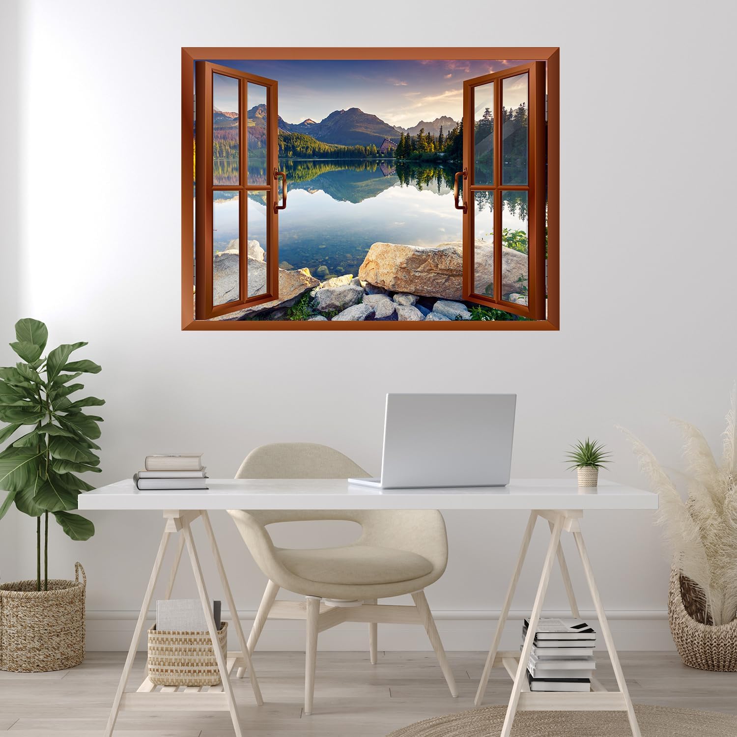 Amazon.com: Removable Wall Sticker/Wall Mural - Blue Sky and Green ...