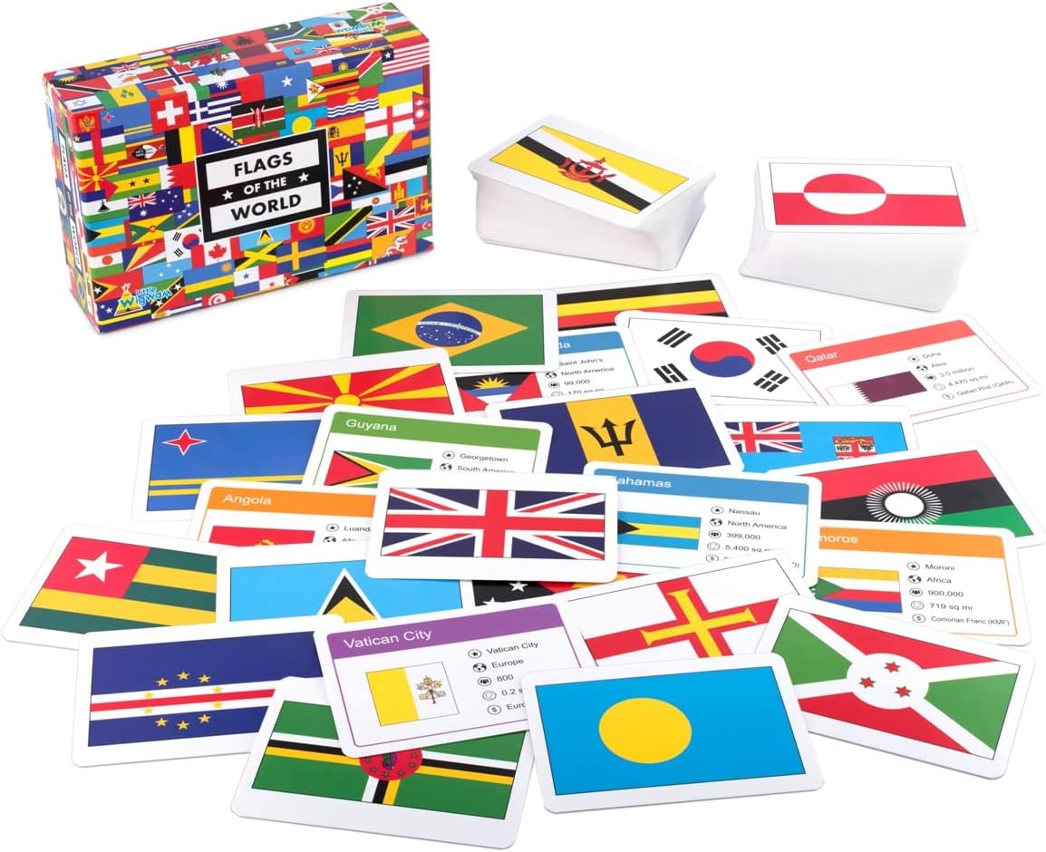 Little Wigwam Flags Of The World Flash Cards - Set of 216 Flags ...