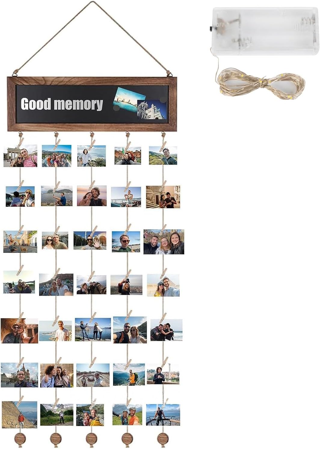 Amazon.com: Fving Hanging Photo Display,Picture Cards Frames Collage ...