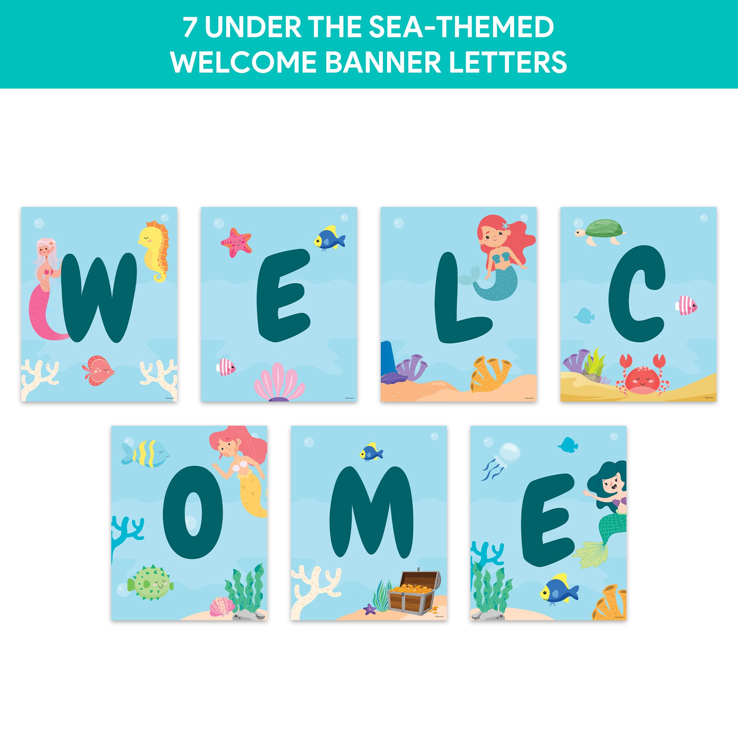 Snapklik.com : Decorably 15 Welcome Under The Sea Classroom Decorations
