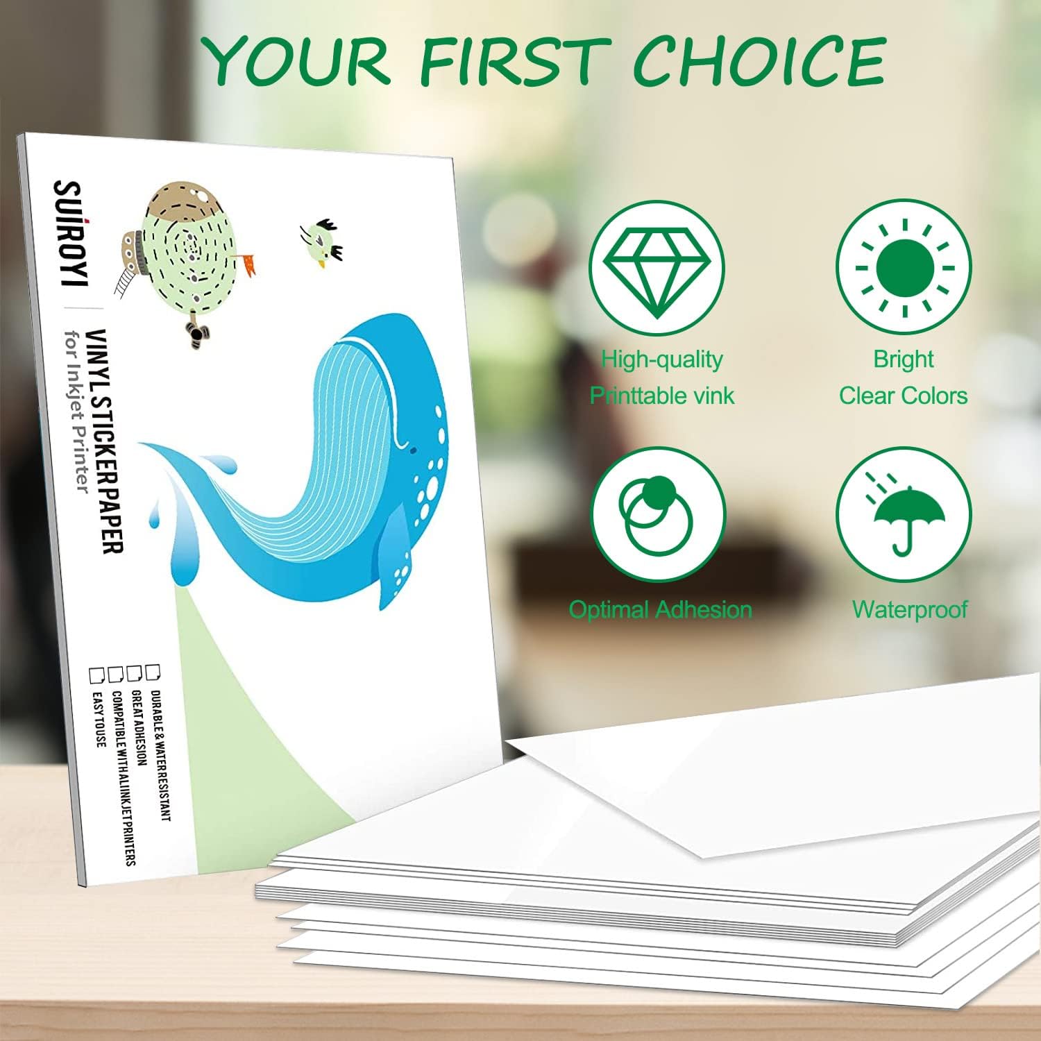 Buy Printable Sticker Paper 8.3 x 11.7- Blank Custom Label Sticker ...