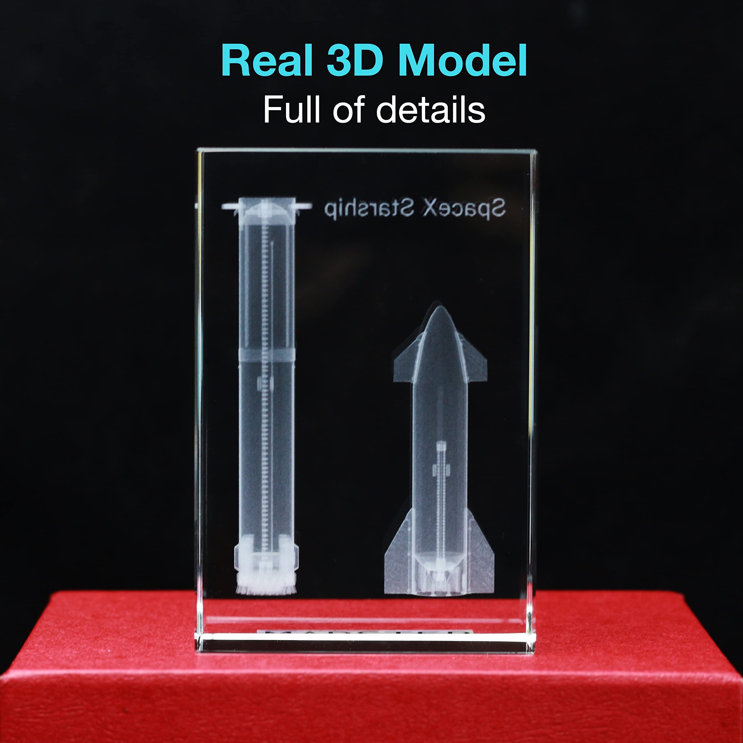 Snapklik.com : SpaceX Starship 3D Model - Starship Crystal Model SpaceX ...