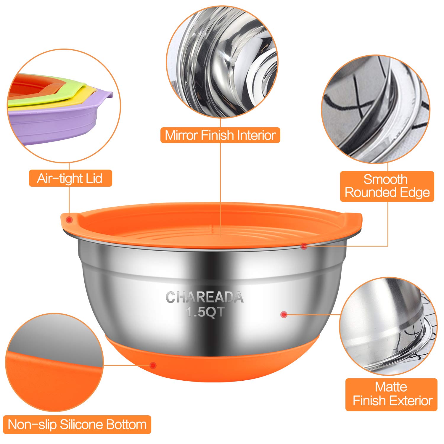 モリコーYahoo 店eco Home Stainless Steel Nesting Mixing Bowls of _並行輸入品 ...