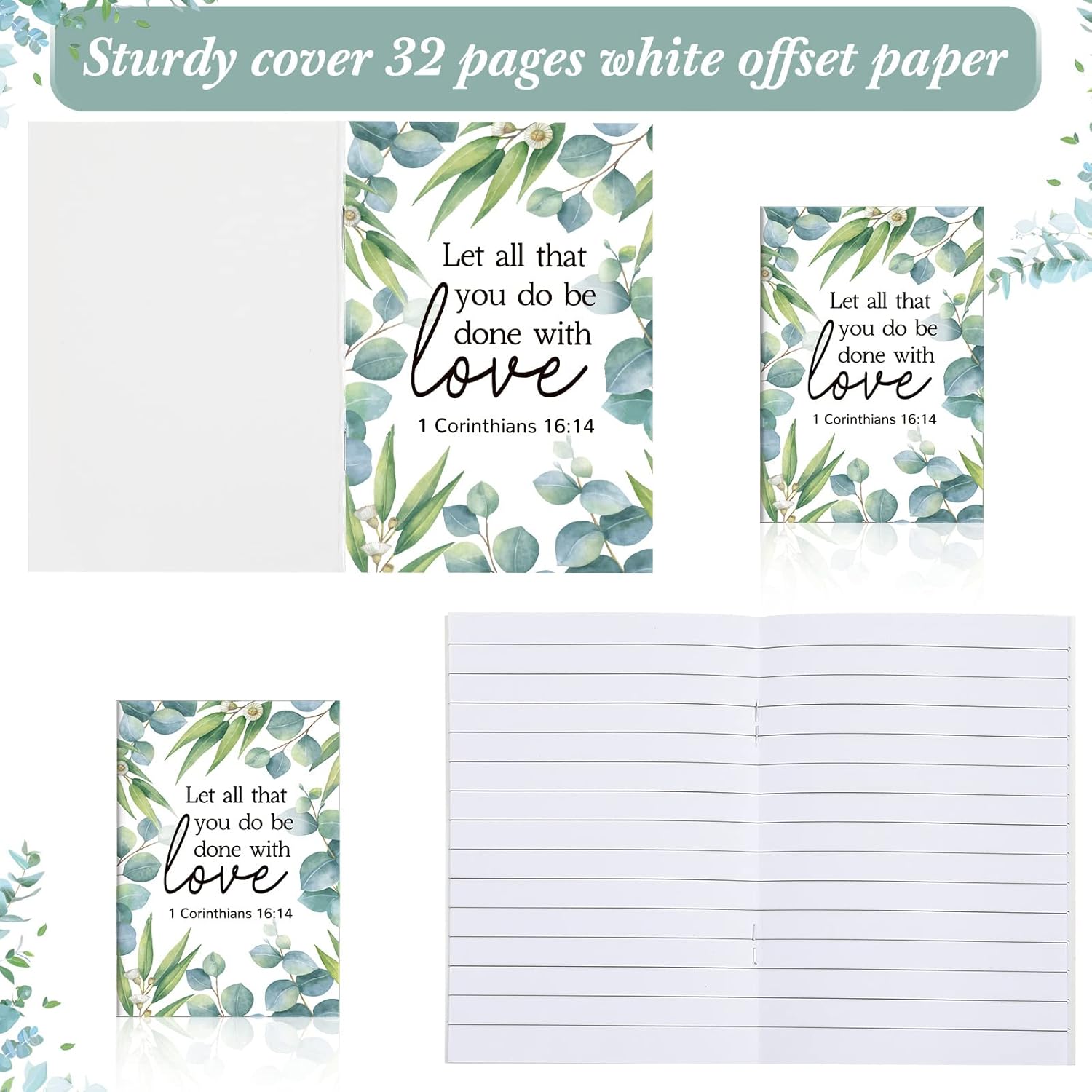 Buy 24 Packs Bible Verse Notebook Religious Motivational Notepads Small ...