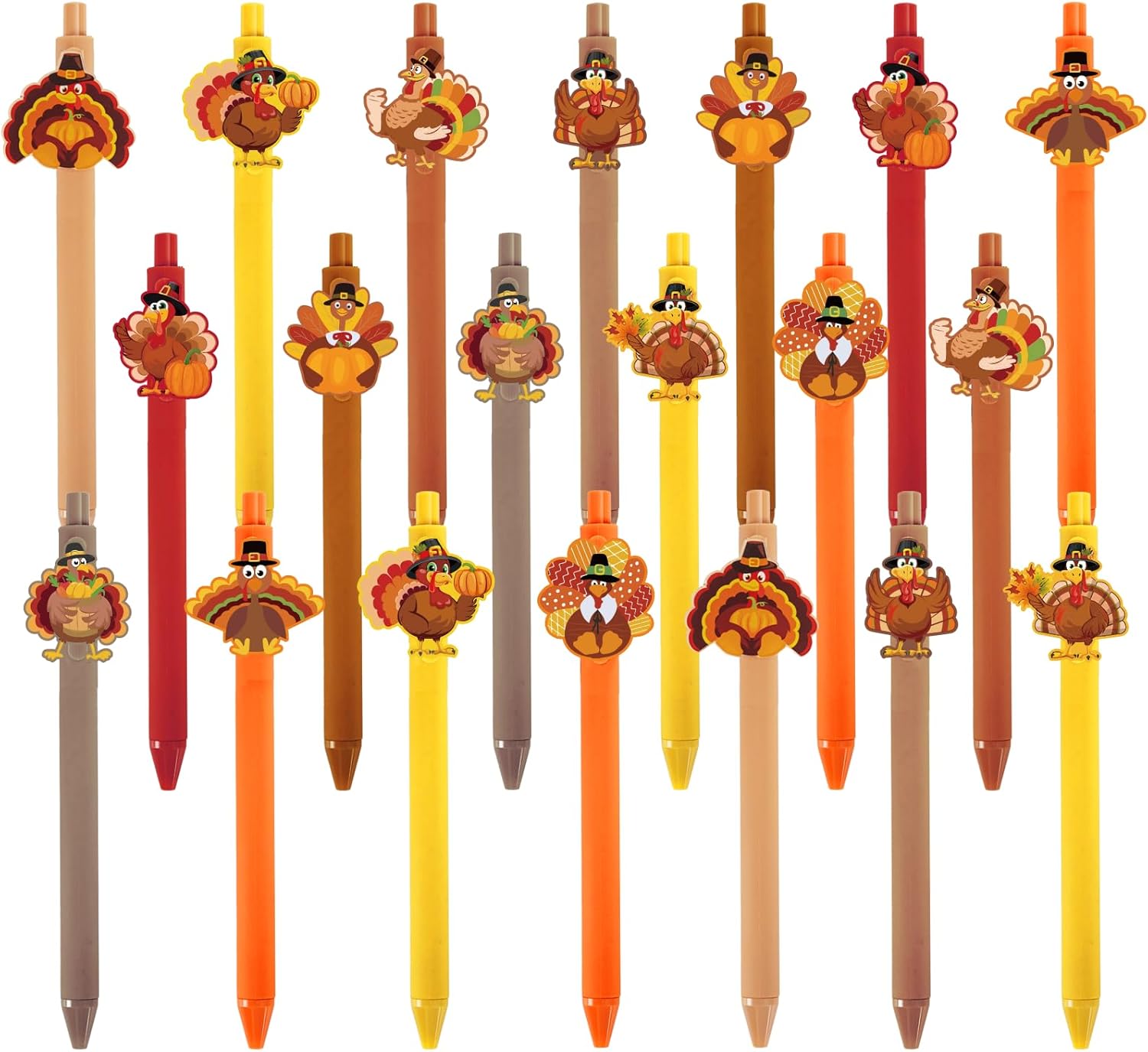 Amazon.com: Qeinwha 20 Pcs Thanksgiving Ballpoint Pens Cartoon Cute Fun ...