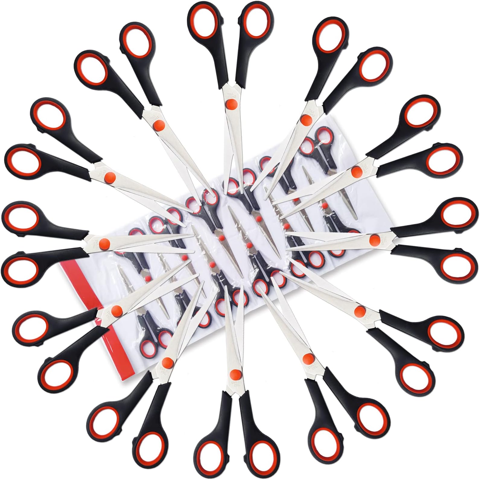 Amazon.com: Scissors All Purpose,6 inch Scissors Set of 6,Comfort-Grip ...