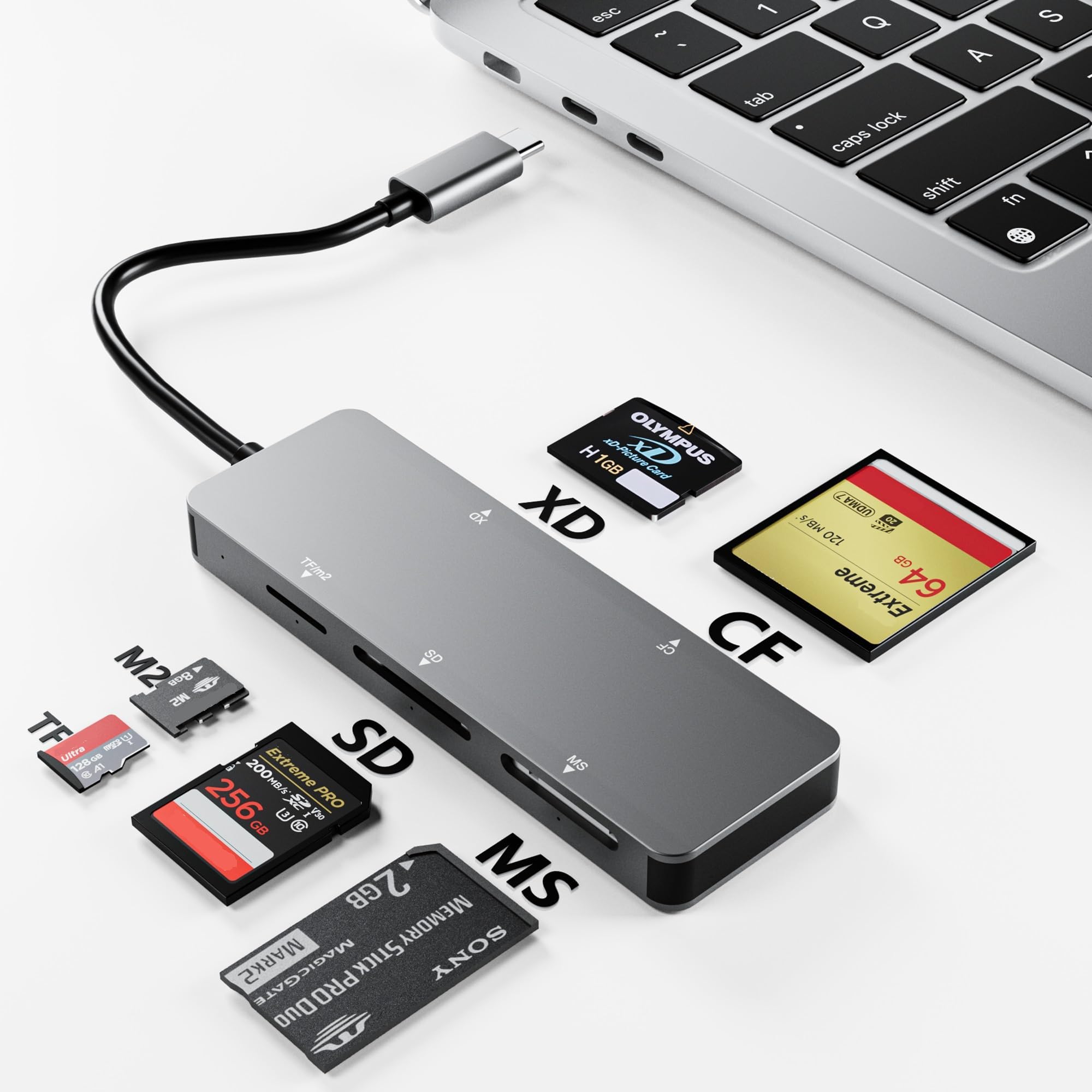 Amazon.com: USB-C XD Picture Card Reader, 5Gbps 6-in-1 High Speed Card ...