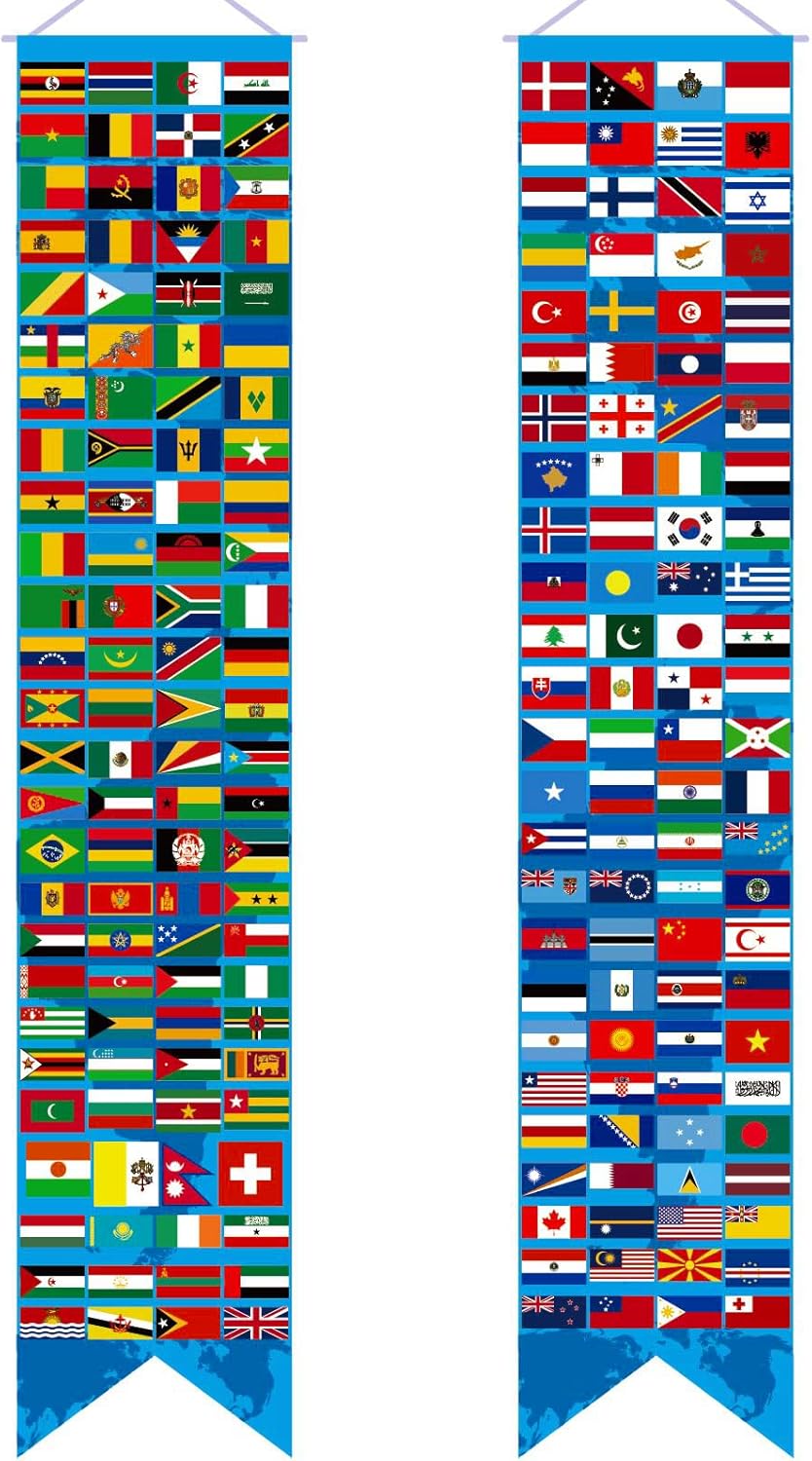 Amazon.com: 61 In Over 200 International Flag Banner World Flag Banner ...