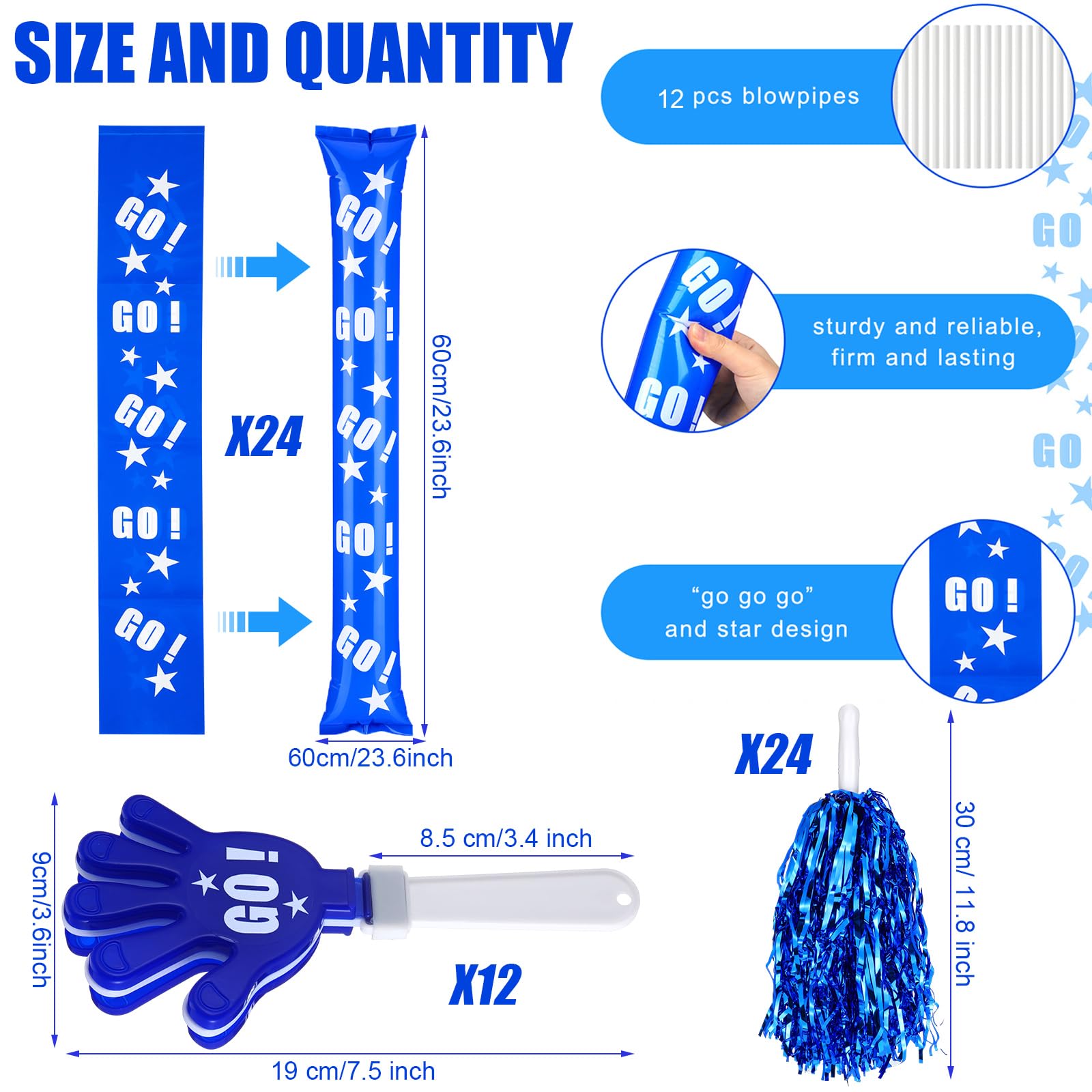Football Noise Makers LOGOFUN 50pcs Hands Clapper Plastic Game Hand ...