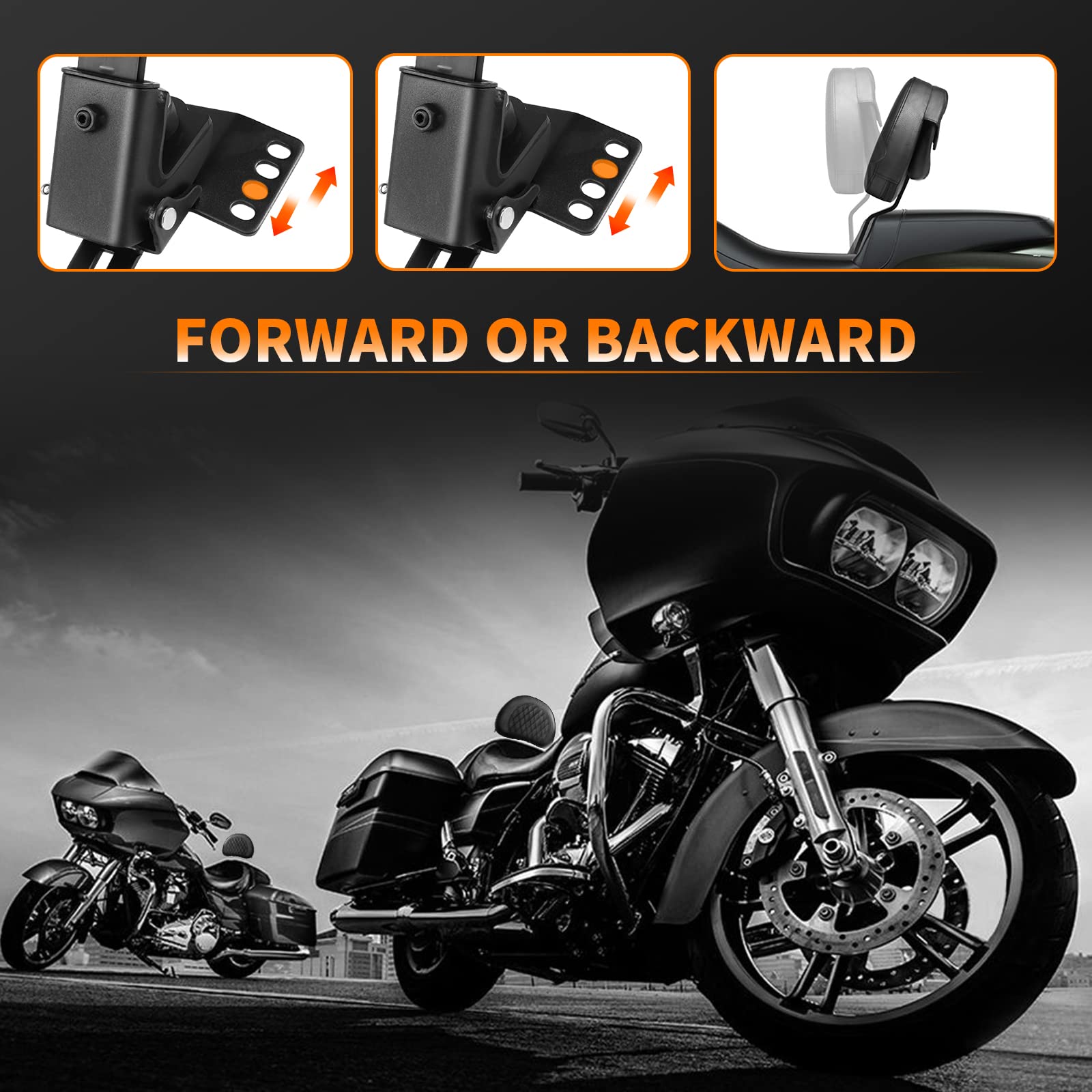 Snapklik.com : Eumti Adjustable Plug-in Driver Rider Backrest Pad ...