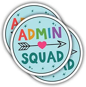 Amazon.com: ZANEMIRU (3pcs 3x3in) Admin Squad Sticker Administrative ...