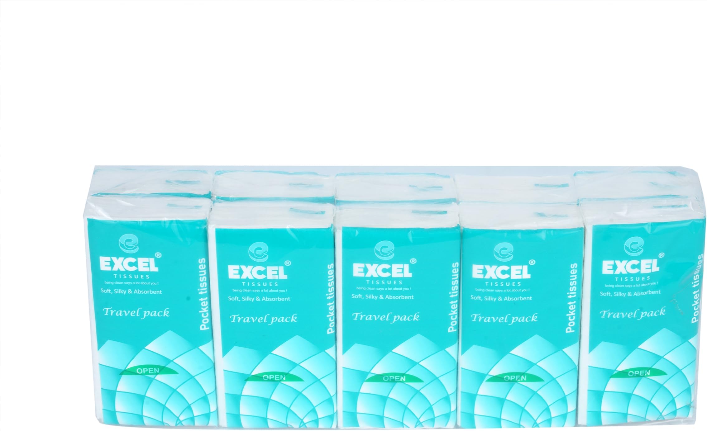 EXCEL POCKET TISSUE 10 PULLS 2 PLY | PACK OF 10 : Amazon.in: Health ...