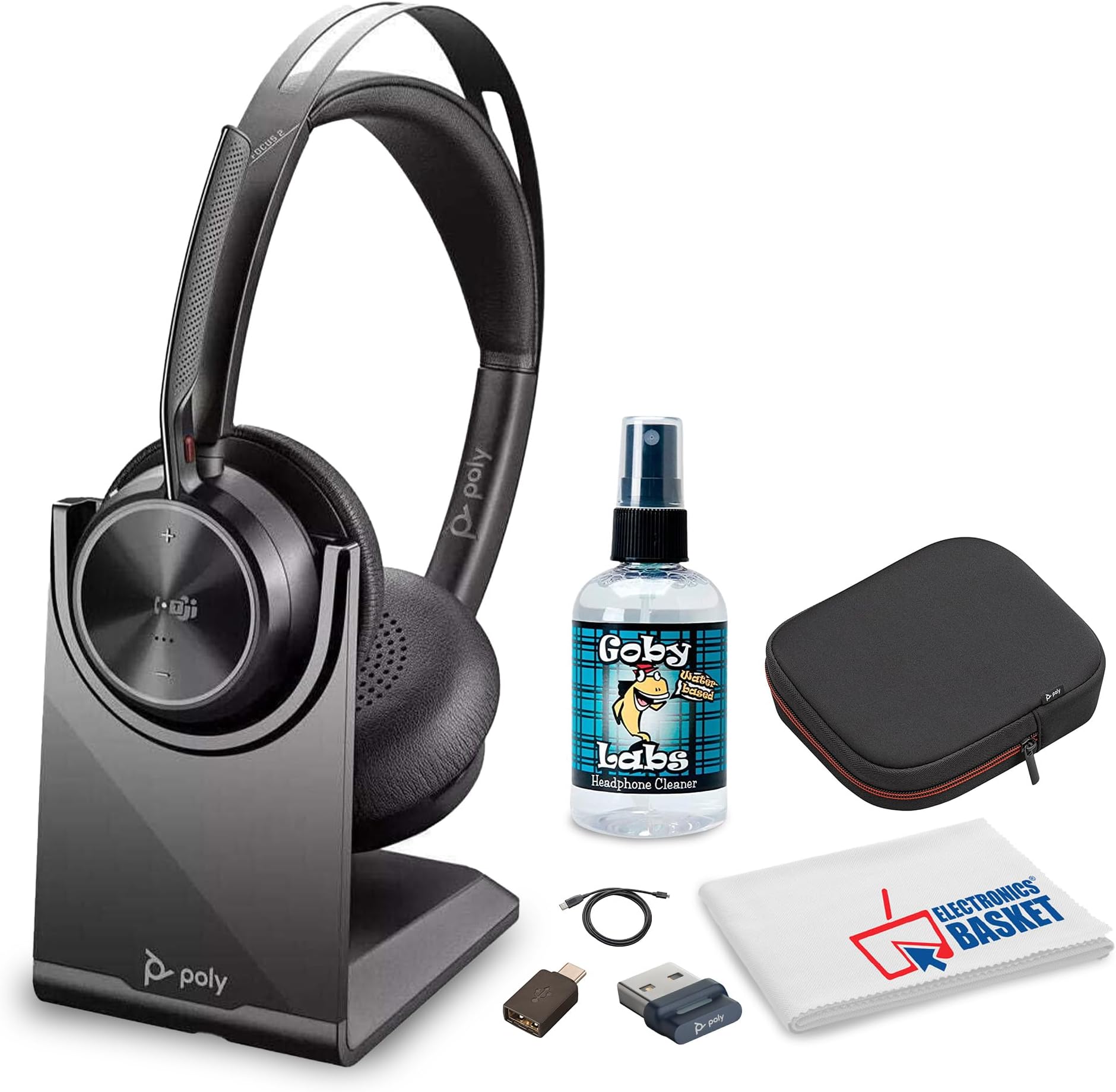 Amazon.com: Poly Voyager Focus 2 UC Stereo Bluetooth Headset (Microsoft ...