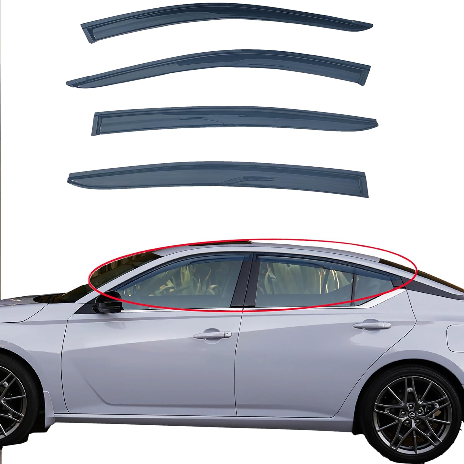 Amazon.com: LIKDIKDIK Tape On Window Visor Compatible with Nissan ...