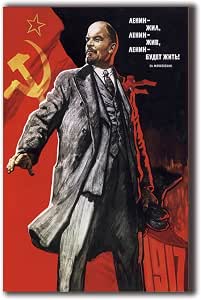 Amazon.com: XIHOO Vintage Russian Soviet Union Propaganda Lenin Lived ...