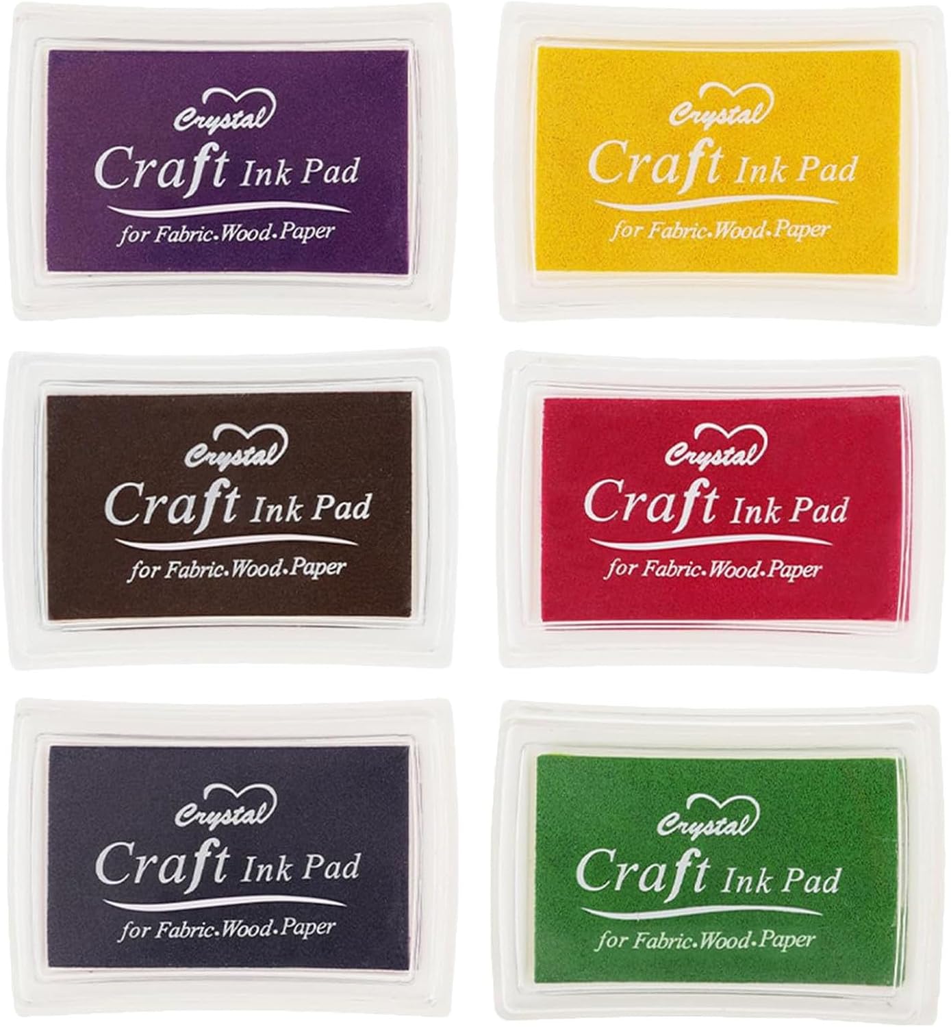 6 Pcs Ink Pads for Stamping, Washable Stamp Ink Pad, Color Ink Pad ...