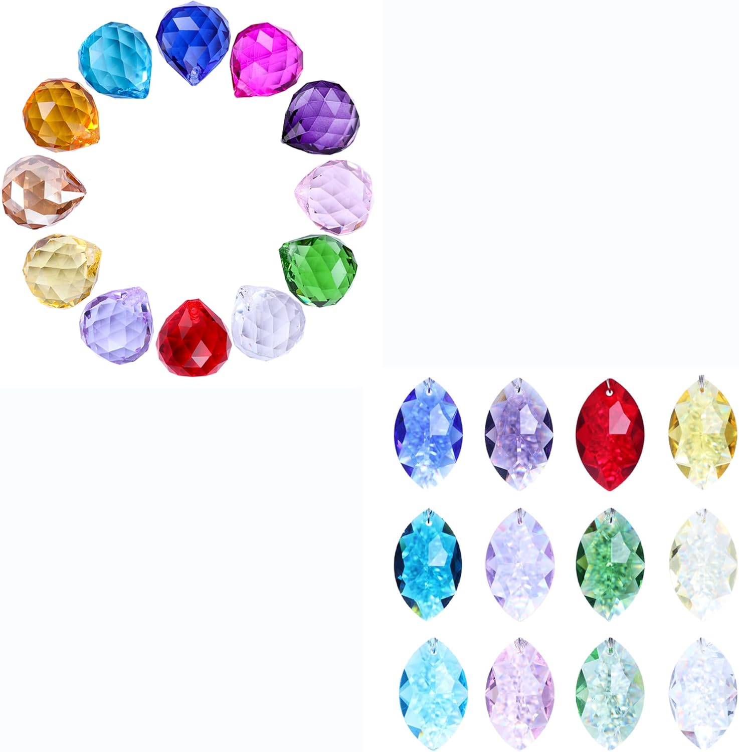 Amazon.com: H&D Colorful Crystal Octagon Beads, Ideal for Jewelry ...
