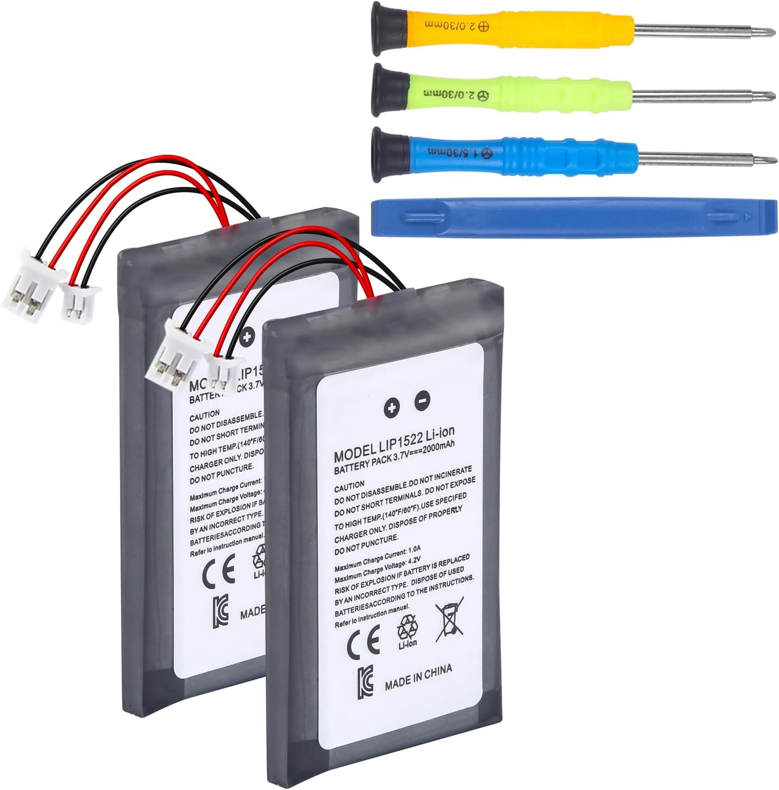 Amazon.com: Pickle Power 2 Pack 2000mAh PS4 Controller Battery ...