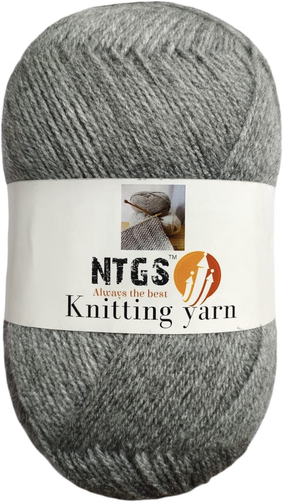 JEFFY Ganga Olivia Double Knit Yarn Dark Grey Colour Wool Ball, Hand ...
